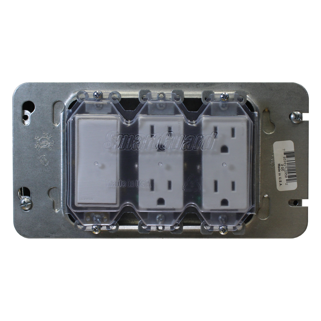 3 Gang GFCI Decora Receptacle Cover | SmartGuard